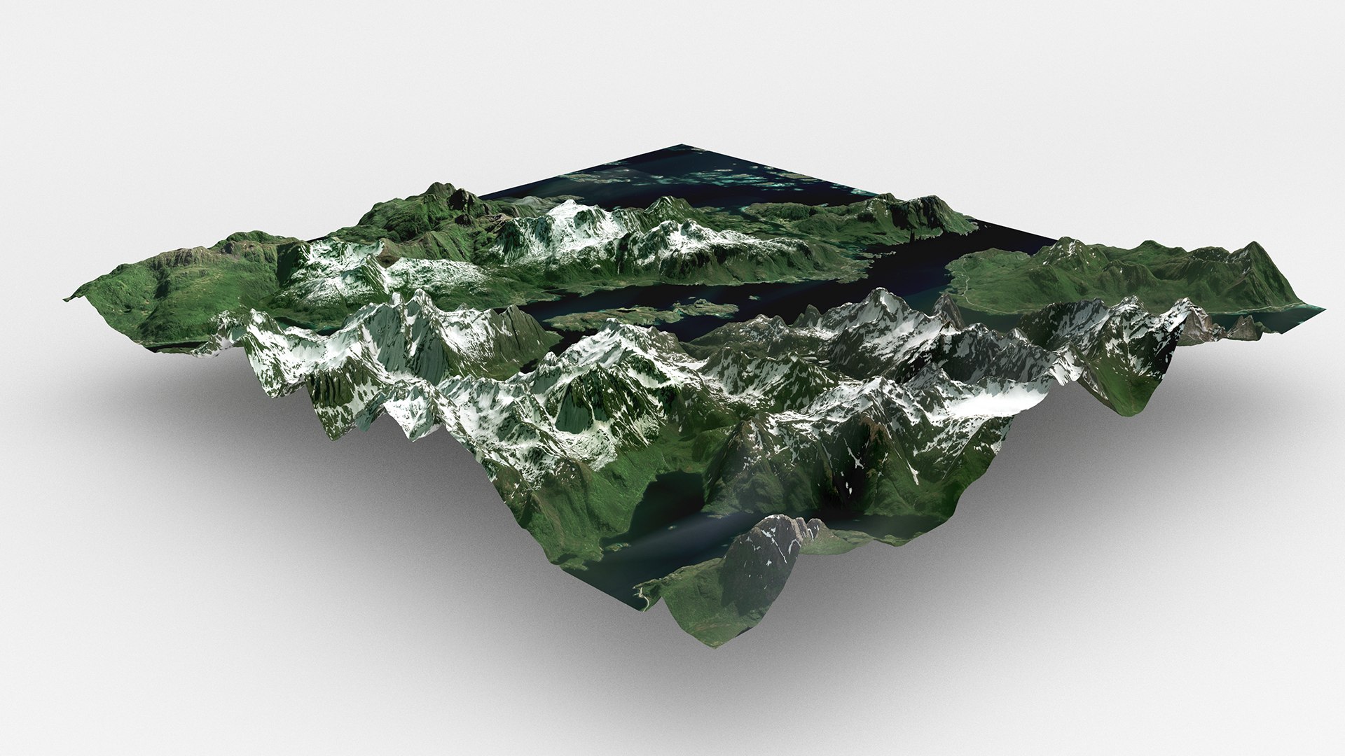 Fjord Mountains 3D Model - TurboSquid 1468007