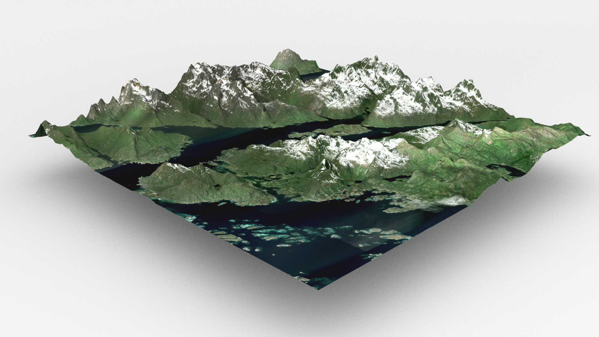 Fjord Mountains 3D Model - TurboSquid 1468007