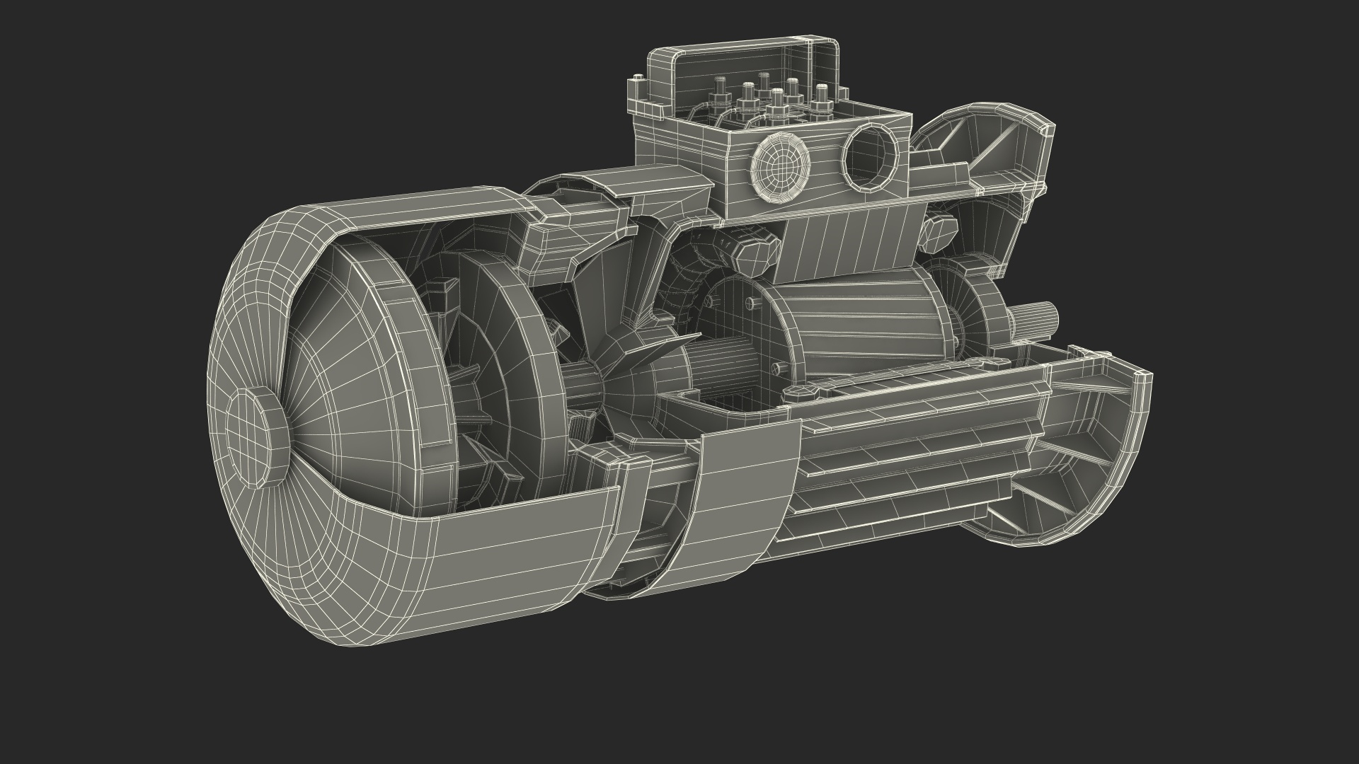 Electric Motor Cutaway Gray 3D Model - TurboSquid 2225793
