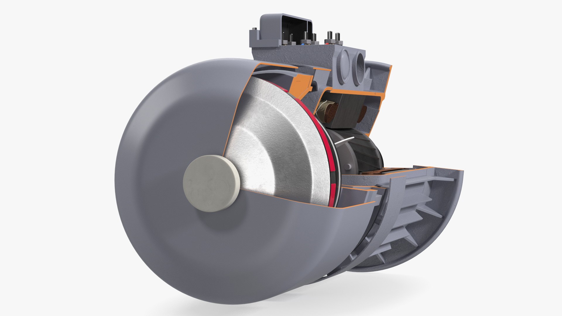 Electric Motor Cutaway Gray 3D Model - TurboSquid 2225793