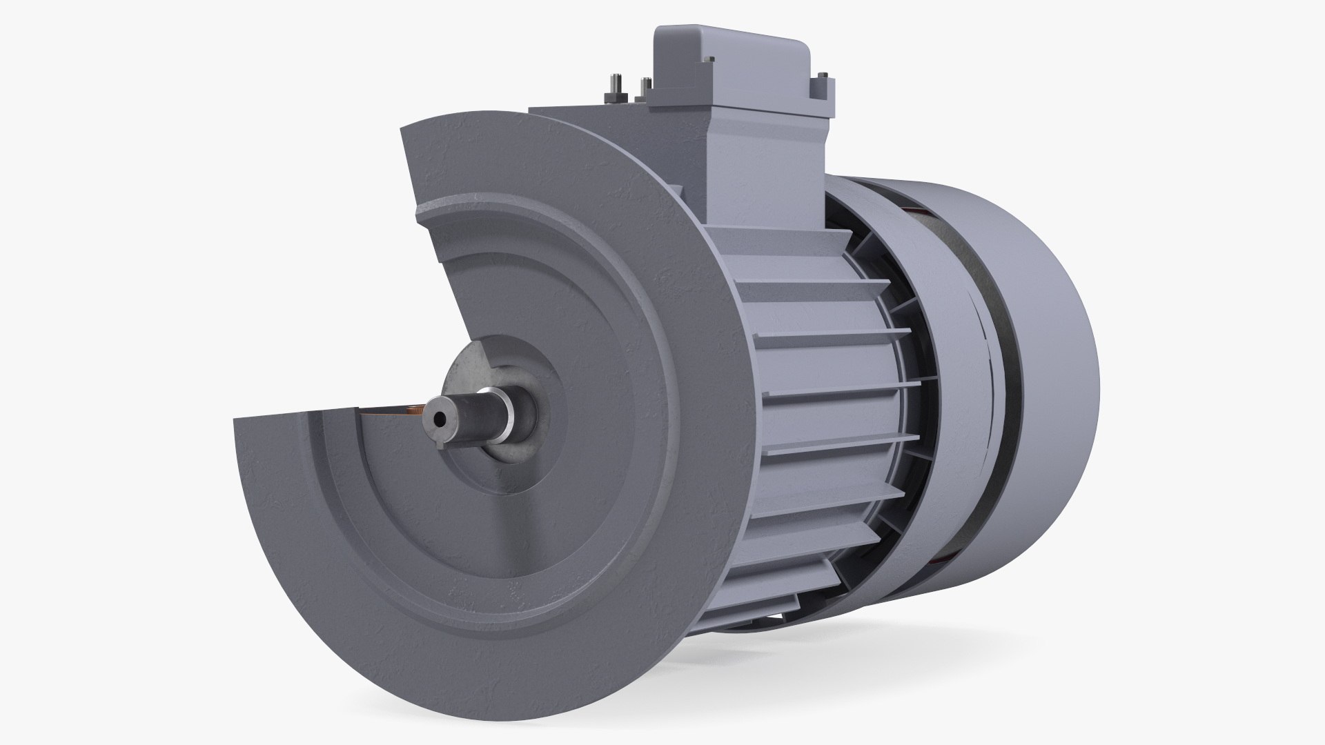 Electric Motor Cutaway Gray 3D Model - TurboSquid 2225793