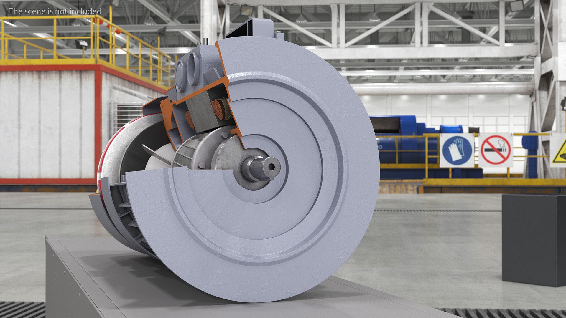 Electric Motor Cutaway Gray 3D Model - TurboSquid 2225793