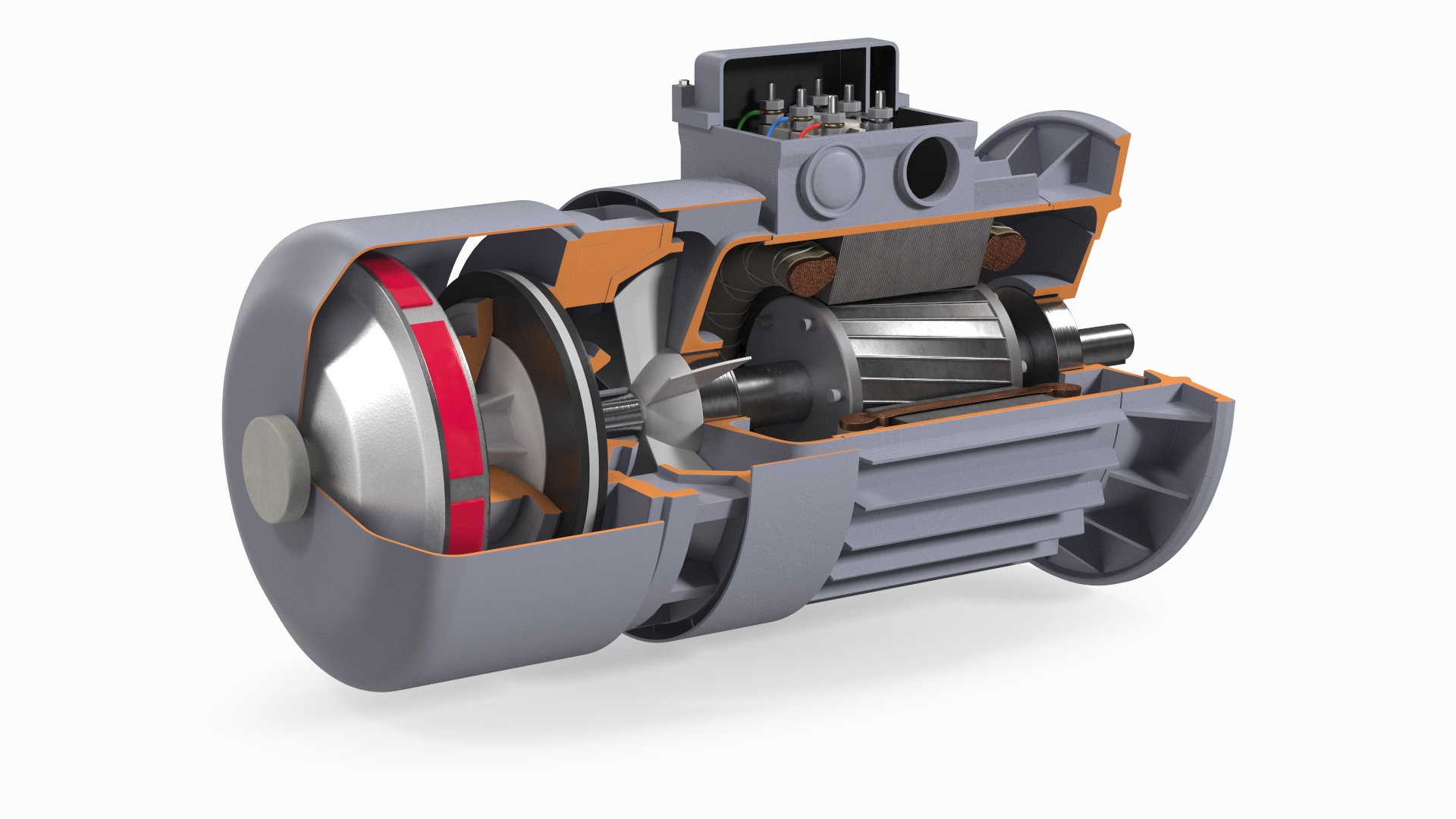 Electric Motor Cutaway Gray 3D Model - TurboSquid 2225793