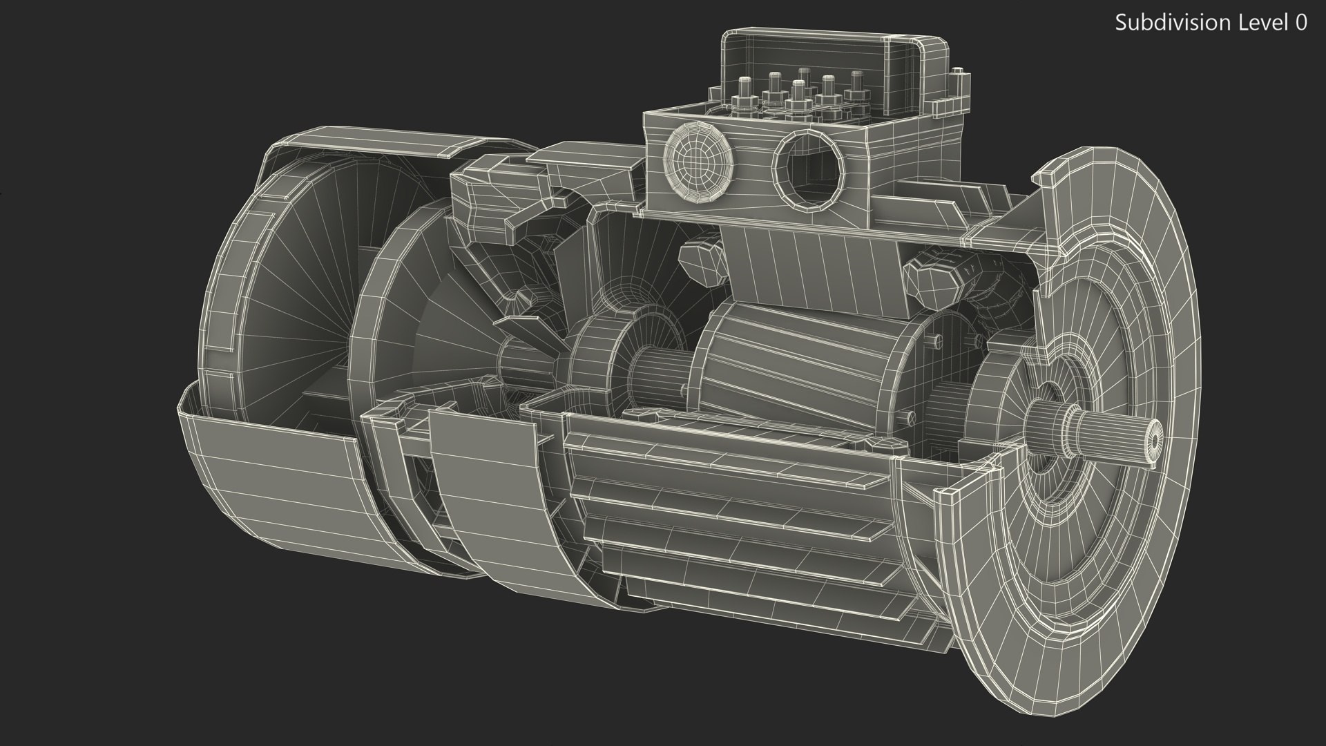 Electric Motor Cutaway Gray 3D Model - TurboSquid 2225793