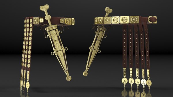 Roman Belt with Pugio Dagger 3D model - TurboSquid 1943759