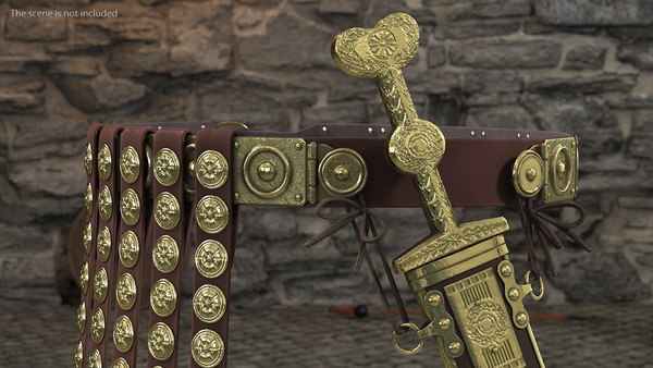 Roman Belt with Pugio Dagger 3D model - TurboSquid 1943759
