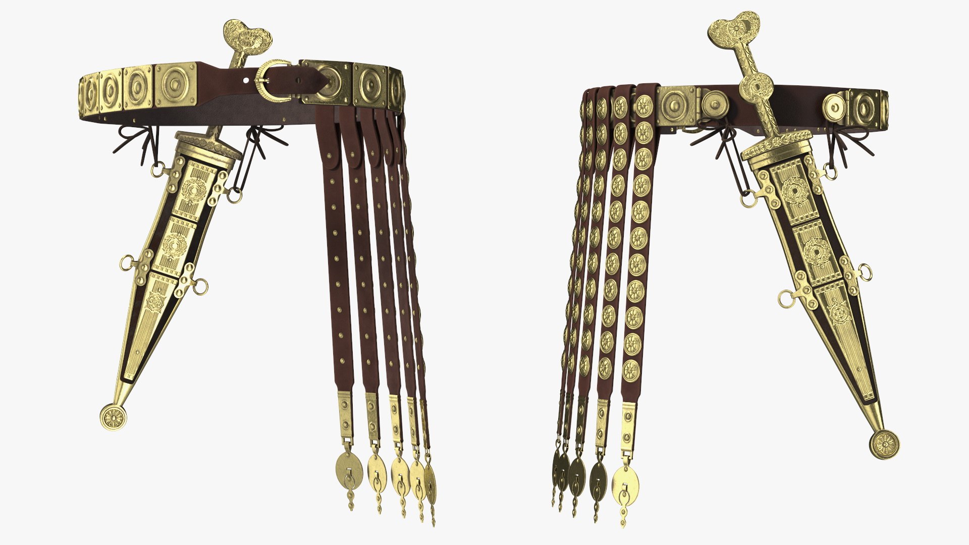 Roman Belt with Pugio Dagger 3D model - TurboSquid 1943759
