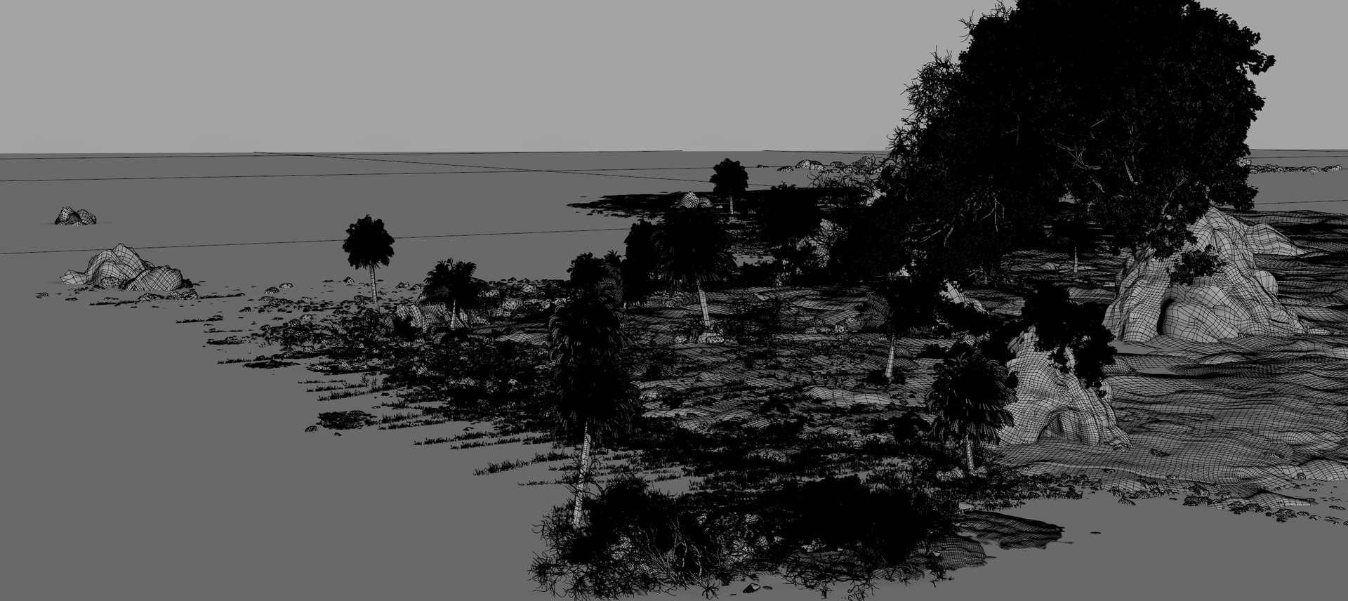 3D Landscape Beach Island Model - TurboSquid 2069590