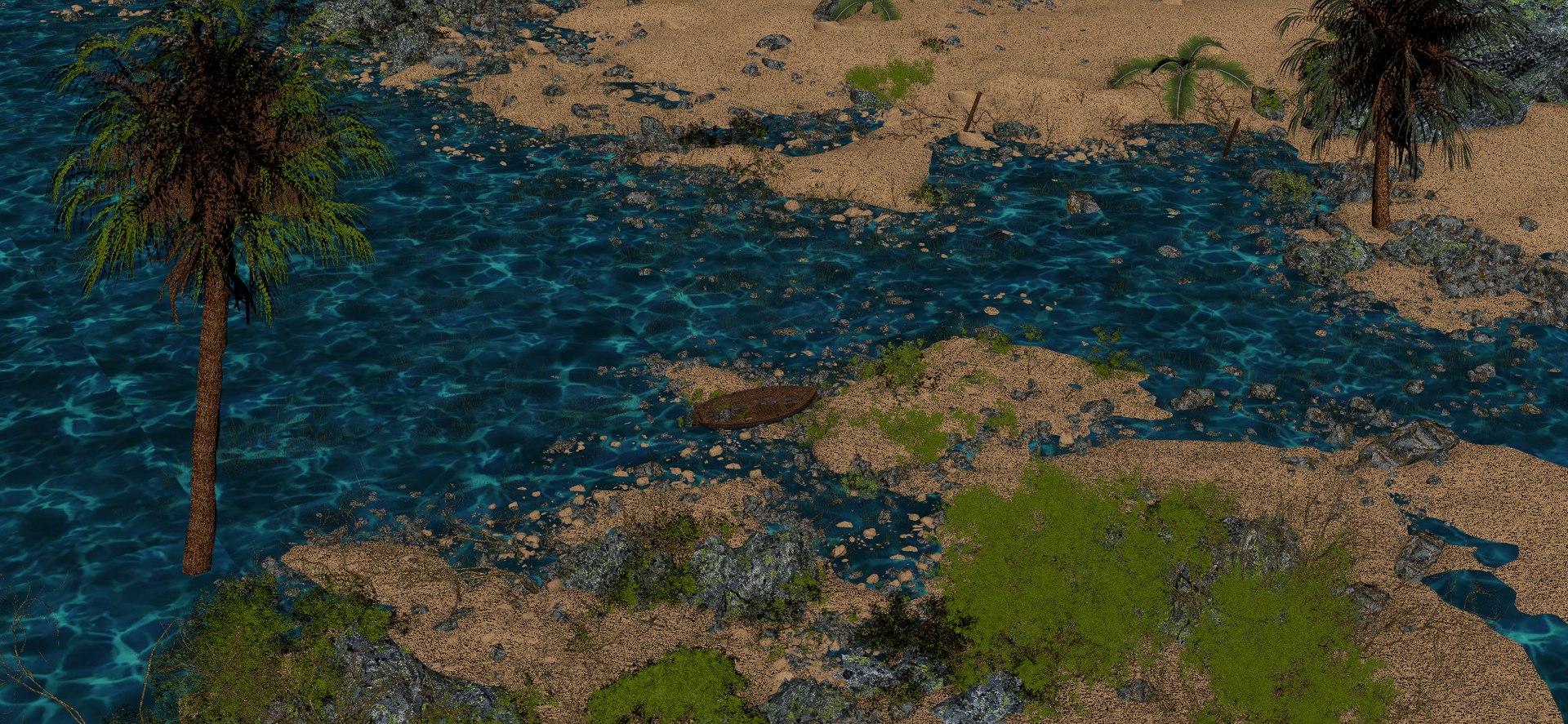 3D Landscape Beach Island Model - TurboSquid 2069590