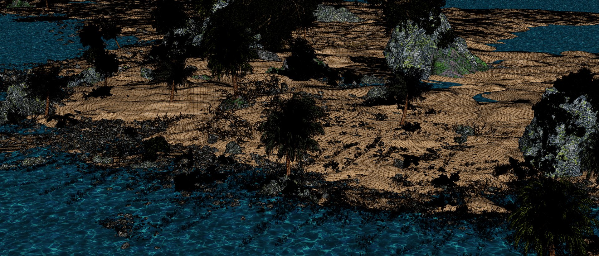 3D Landscape Beach Island Model - TurboSquid 2069590