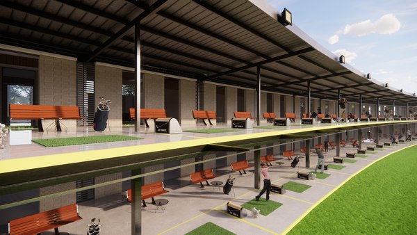 3D driving range golf model - TurboSquid 2009385