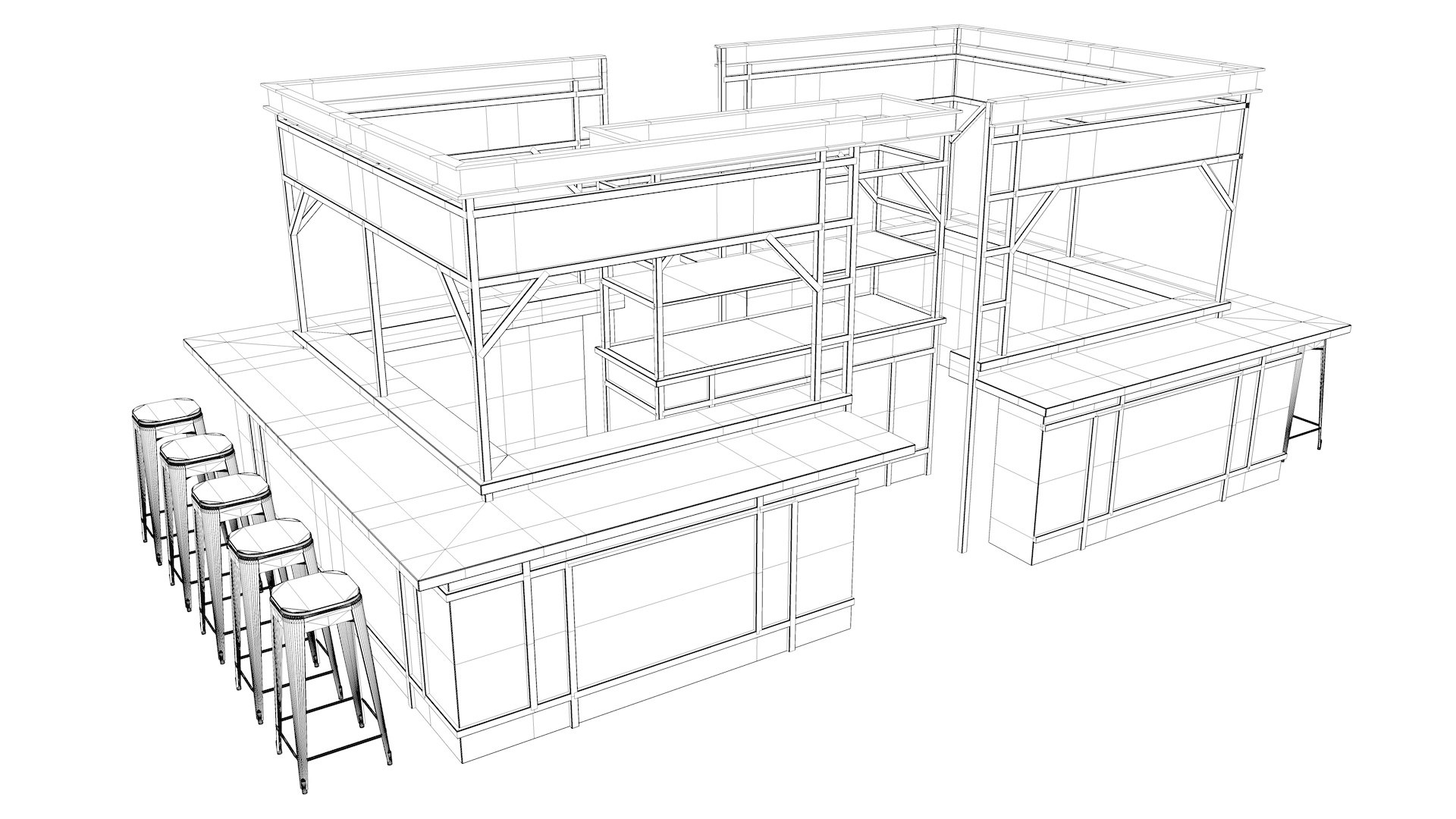 Pop-Up Store Model - TurboSquid 1751399