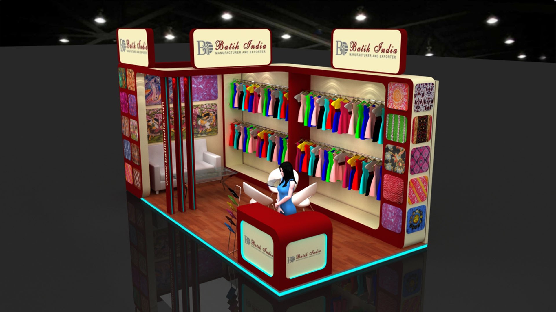 2 side open stand model - TurboSquid 1988142