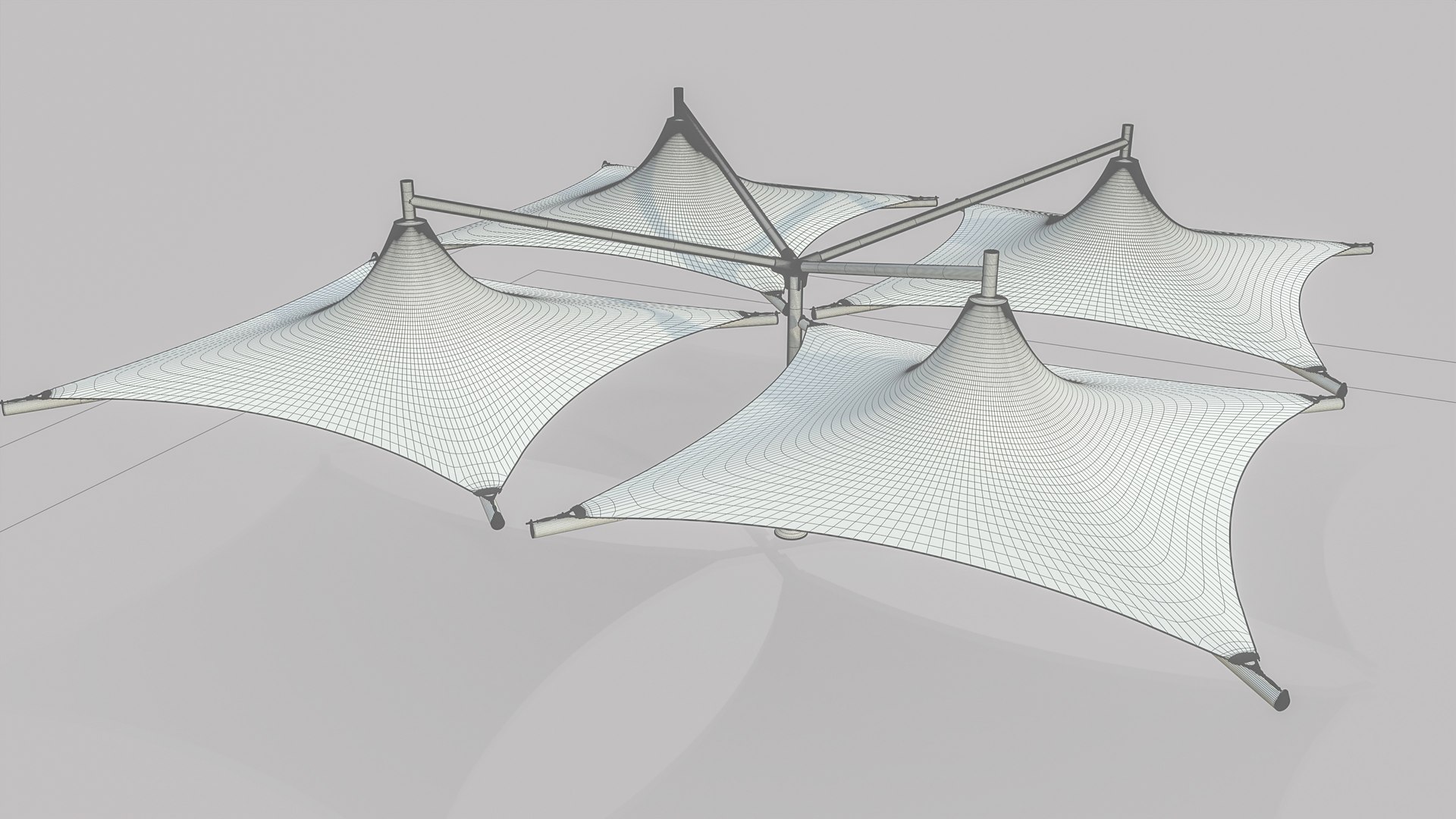 Tensile Structure Shade Ultra Realistic 3D - TurboSquid 2374863