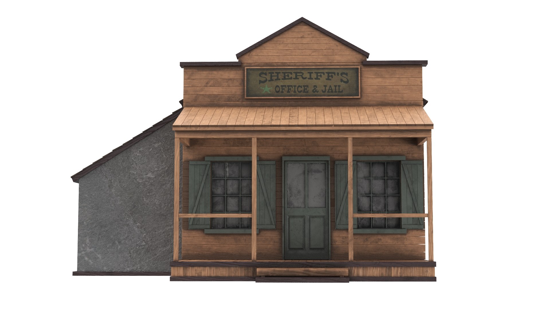 Western Sheriffs Office 3D Model - TurboSquid 1465189