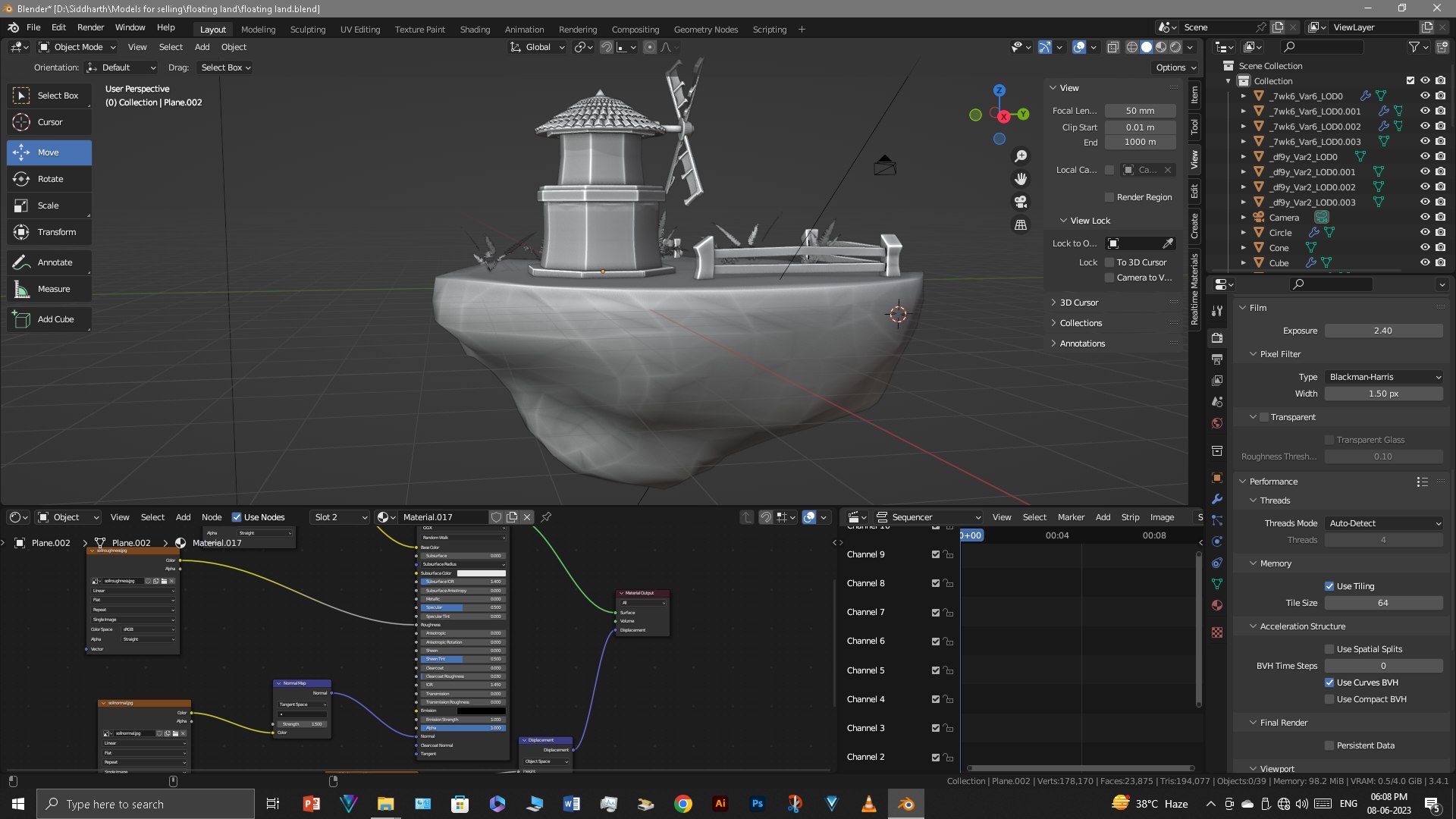 Floating Island 3D Model - TurboSquid 2188519