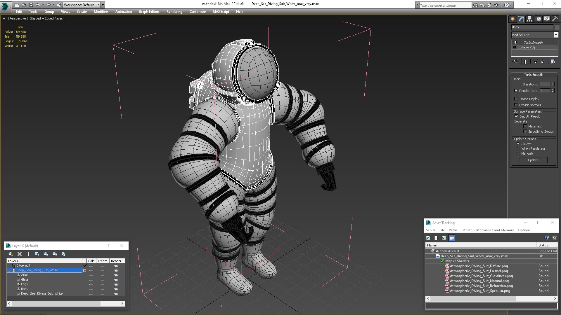 Deep Sea Diving Suit White 3D Model - TurboSquid 2250669