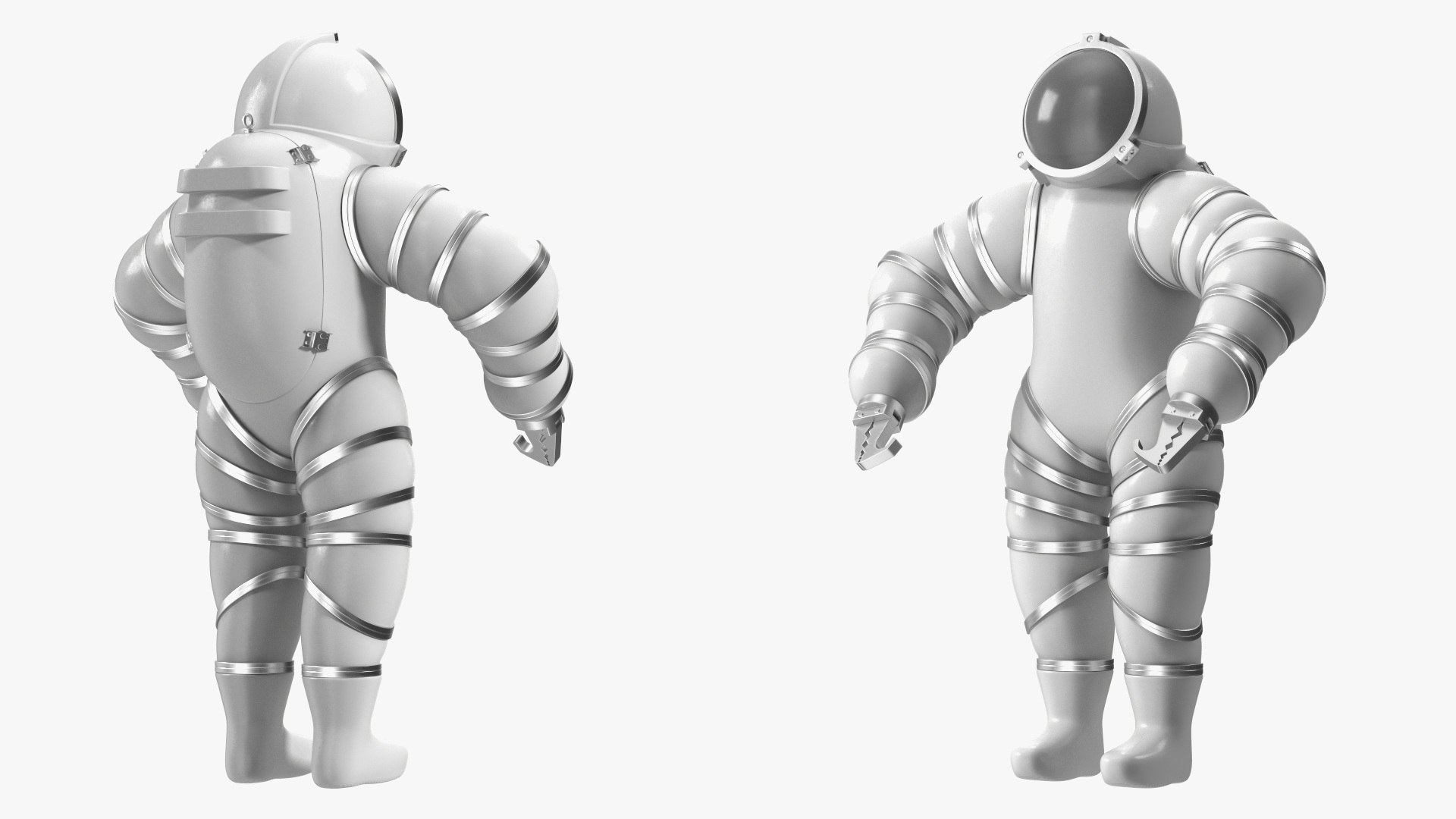 Deep Sea Diving Suit White 3D Model - TurboSquid 2250669