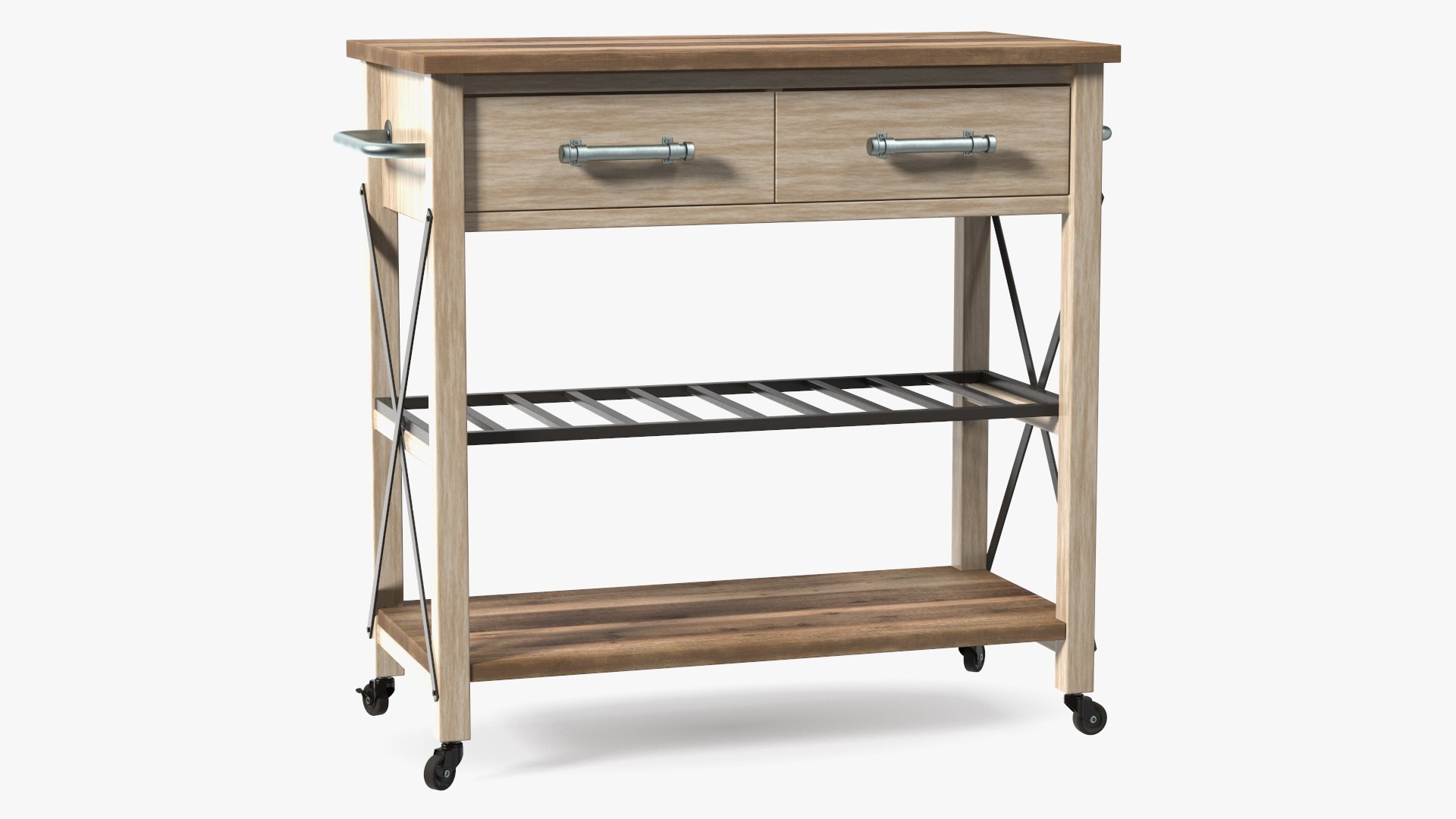 Mobile Kitchen Table Wood Model - TurboSquid 2133843