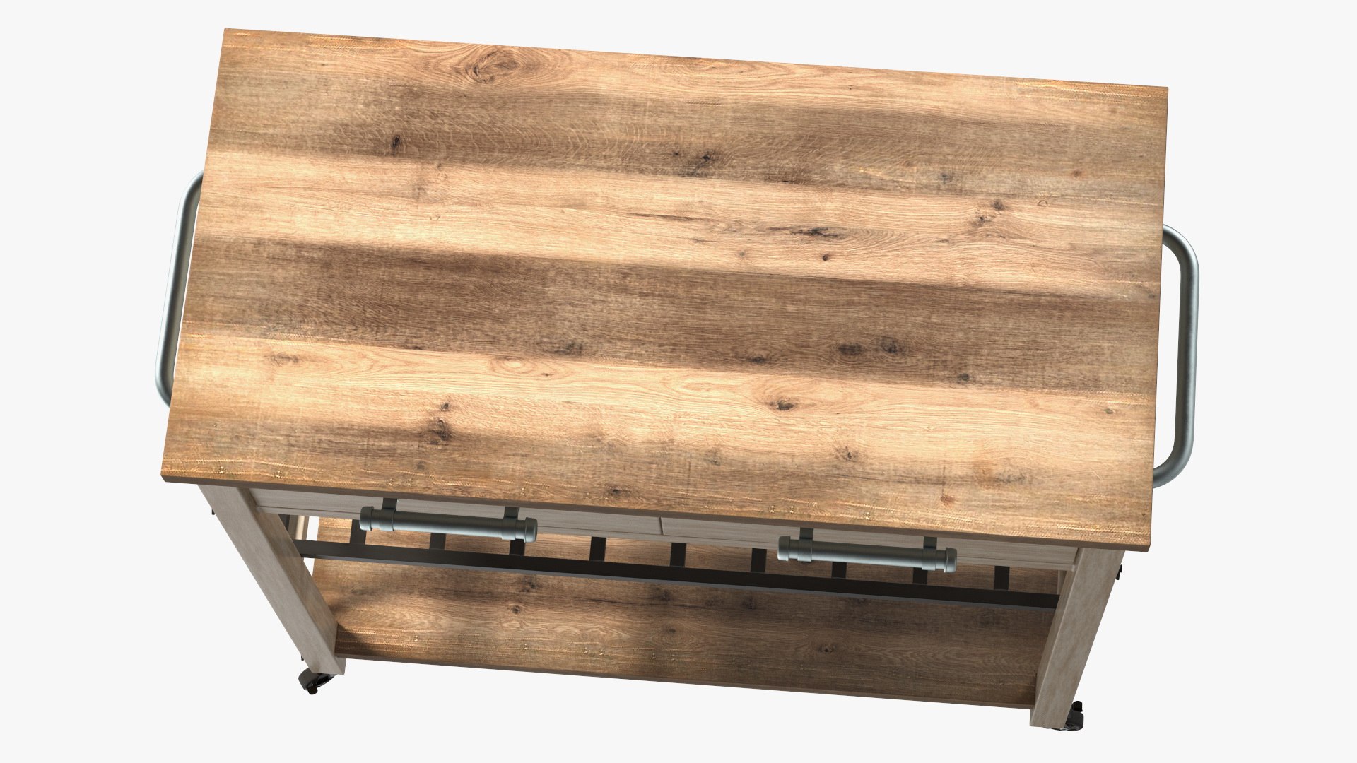 Mobile Kitchen Table Wood Model - TurboSquid 2133843