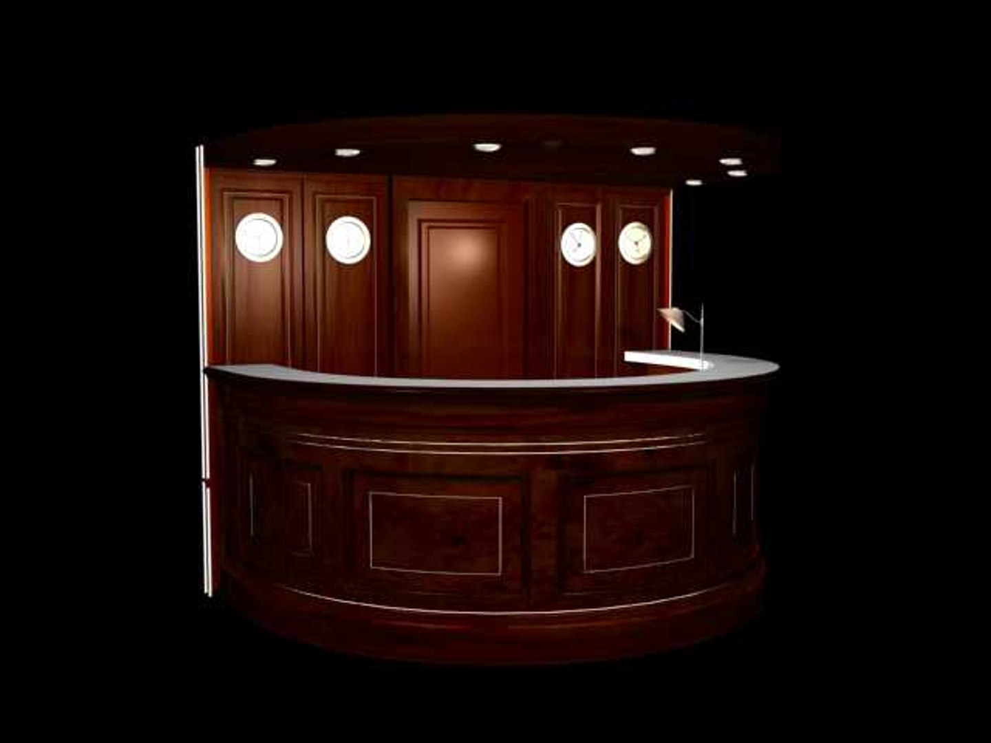 3d model bar counter