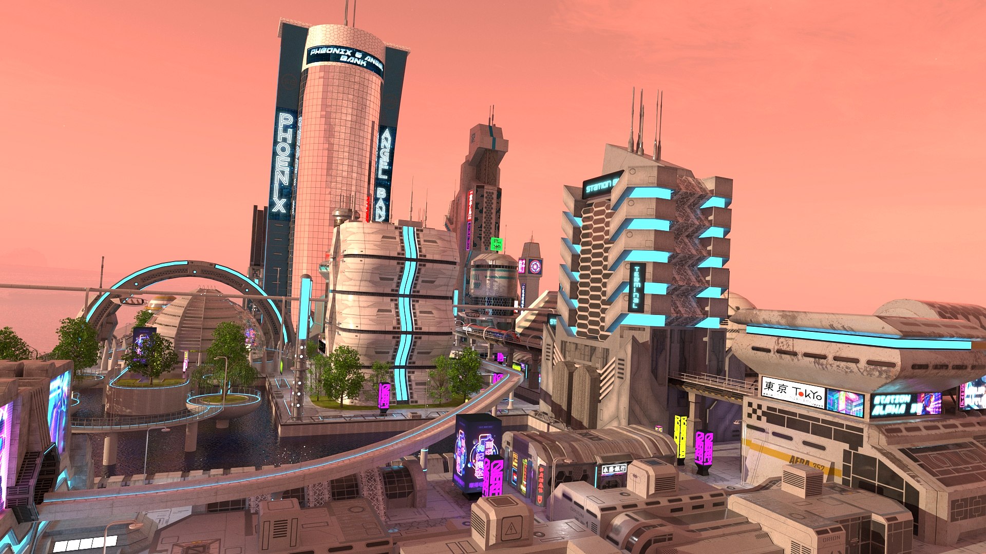Futuristic Block City2 Model - TurboSquid 2163118