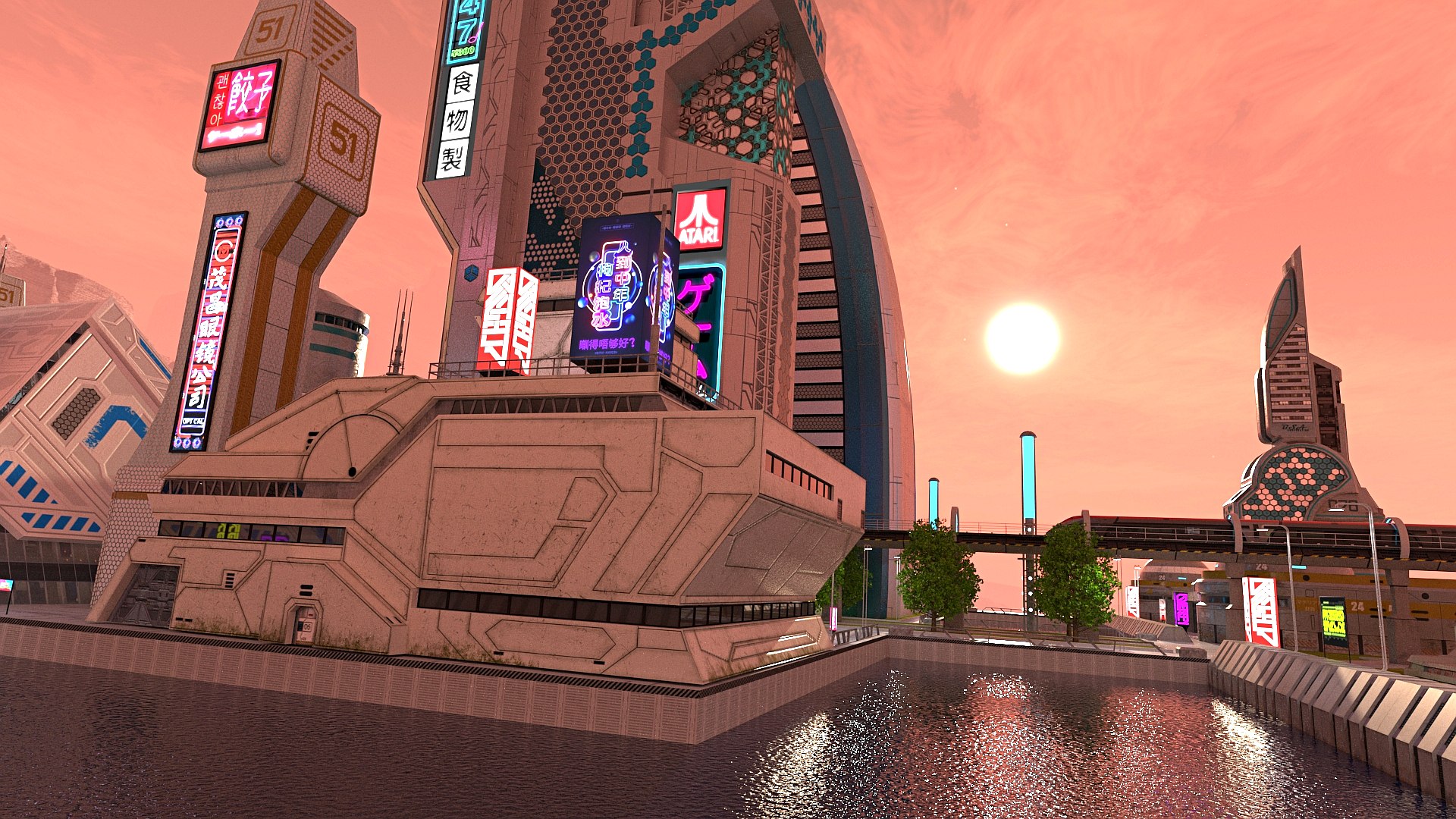 Futuristic Block City2 Model - TurboSquid 2163118