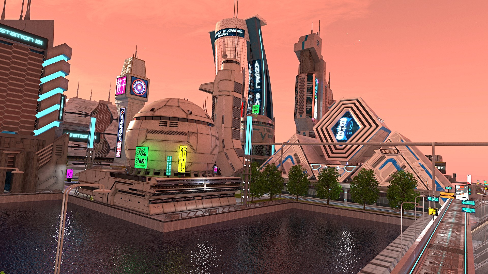 Futuristic Block City2 Model - TurboSquid 2163118