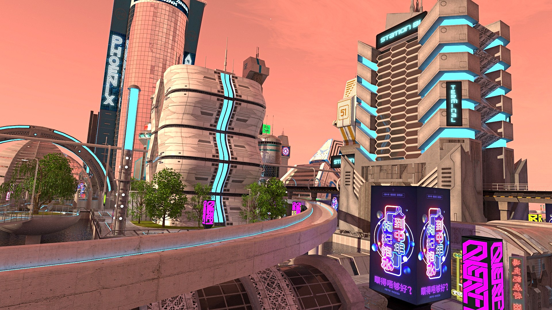 Futuristic Block City2 Model - TurboSquid 2163118