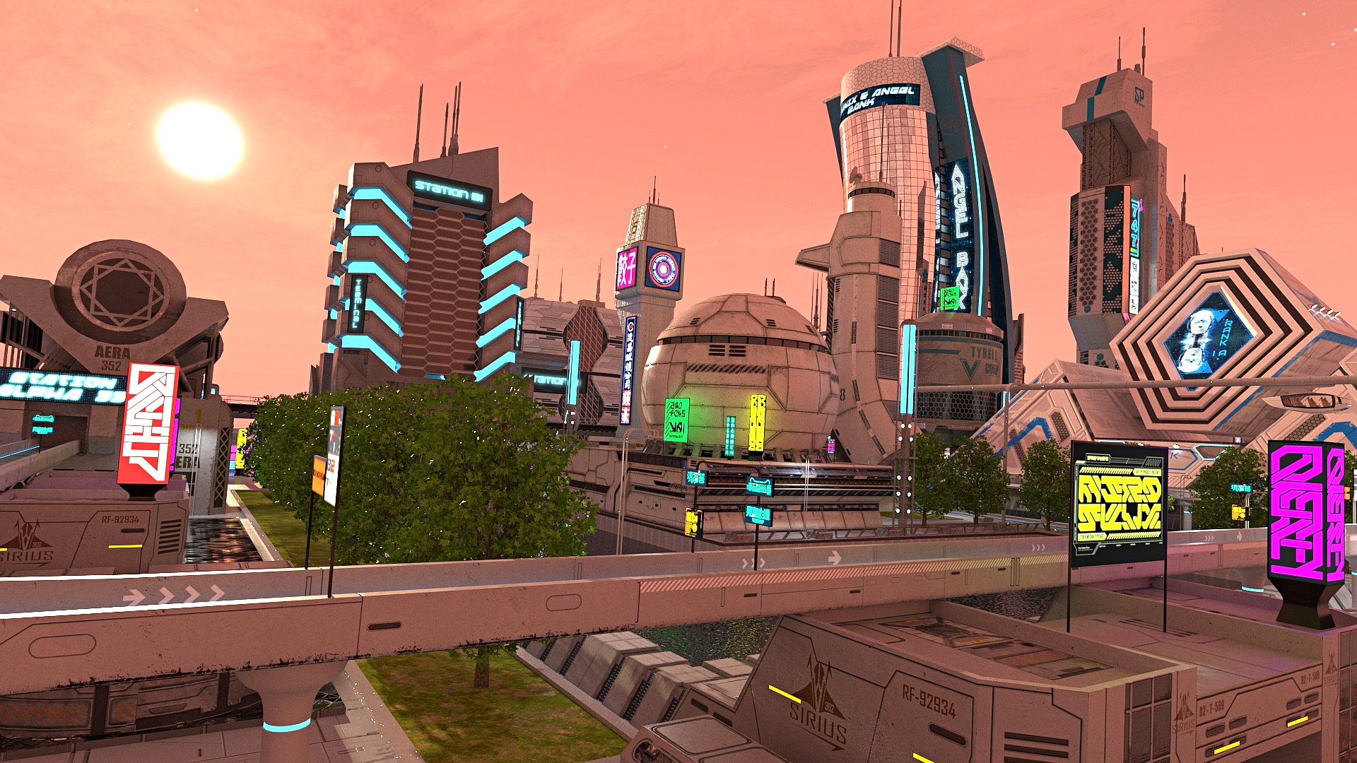 Futuristic Block City2 Model - TurboSquid 2163118