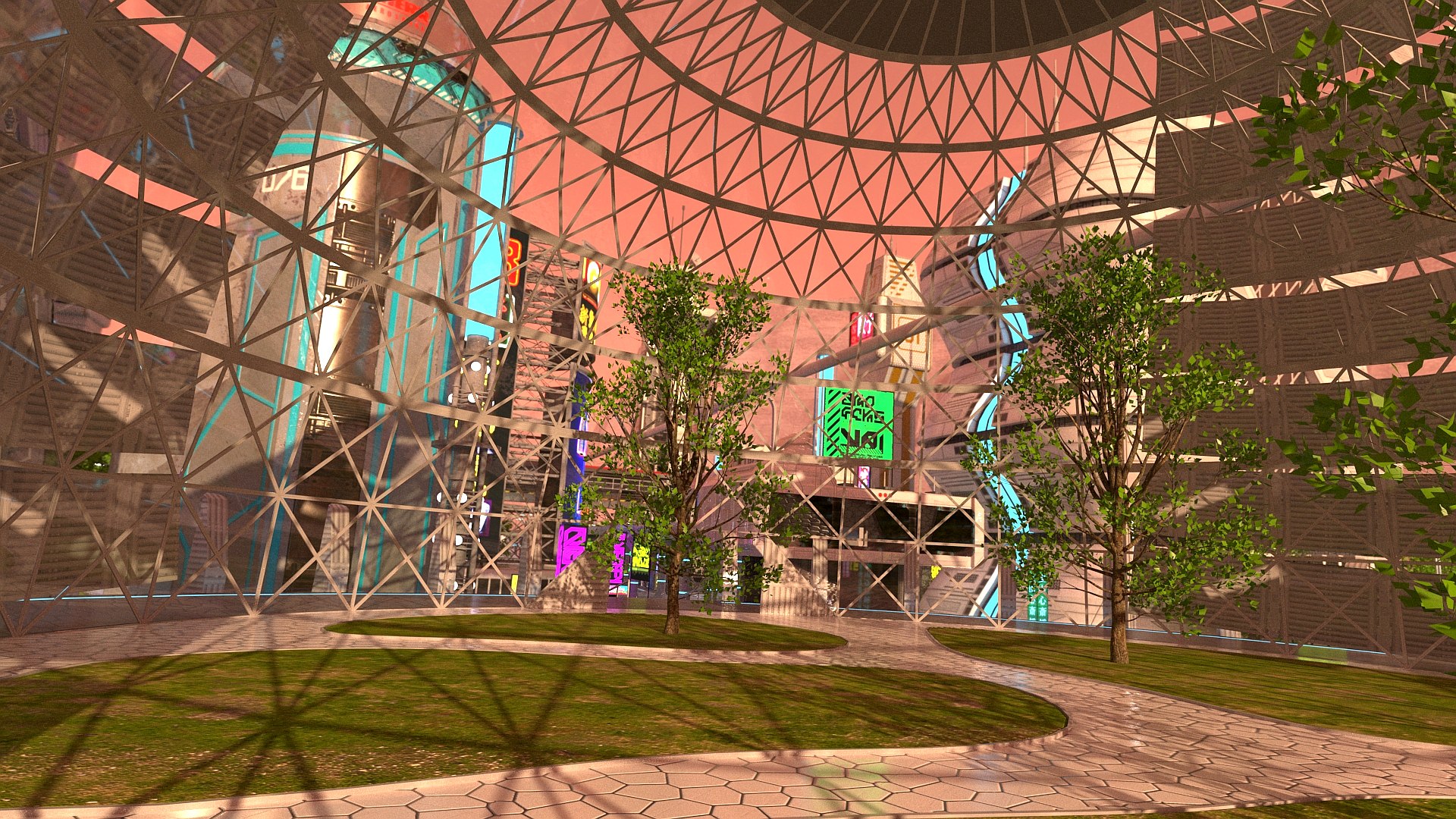 Futuristic Block City2 Model - TurboSquid 2163118