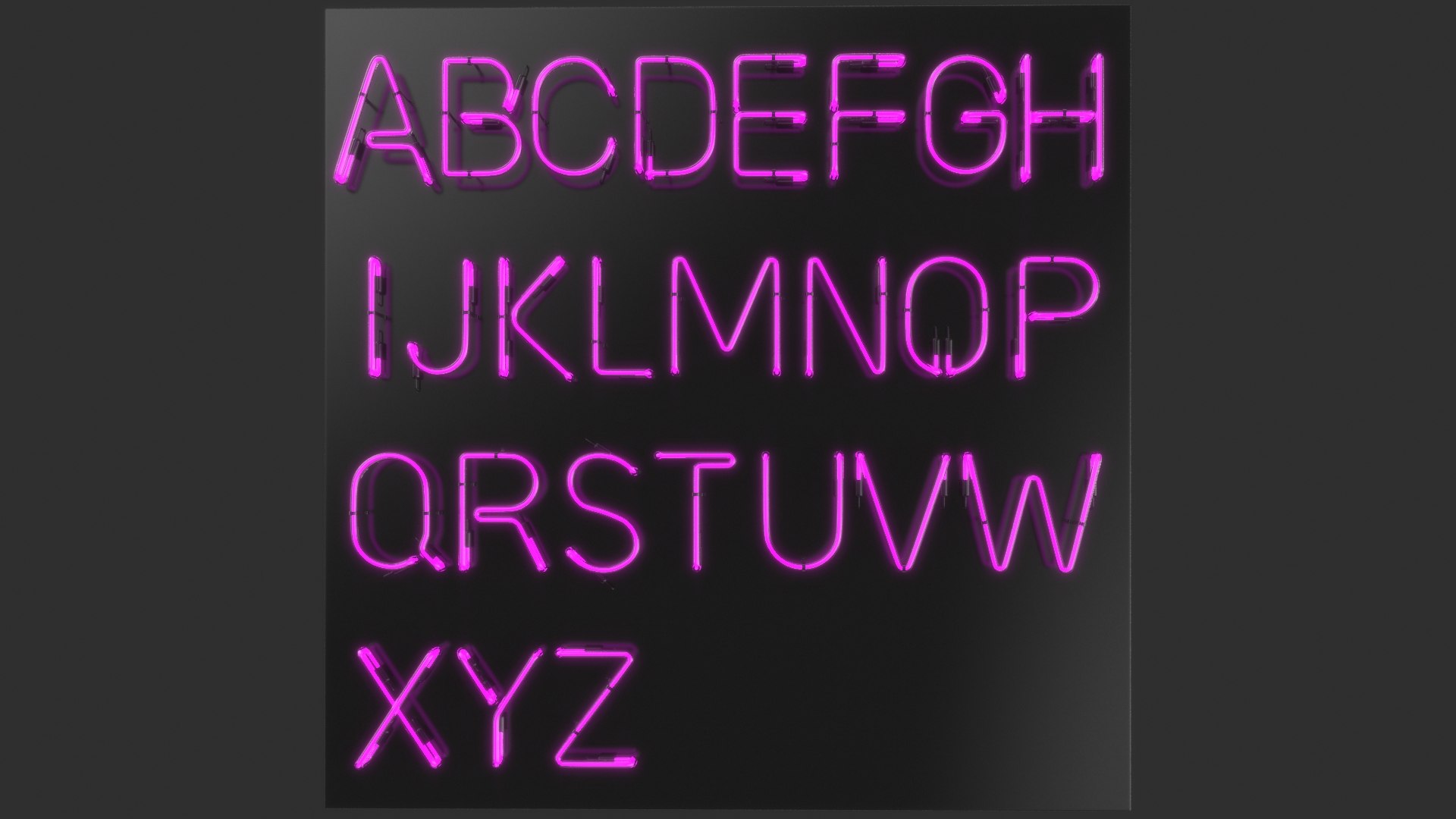 Detailed Neon Signs And Alphabets 3D model - TurboSquid 2079175