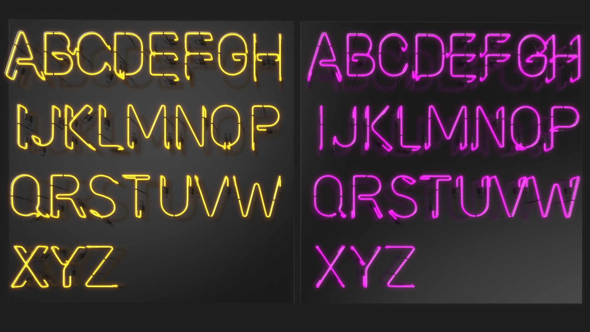 Detailed Neon Signs And Alphabets 3D model - TurboSquid 2079175