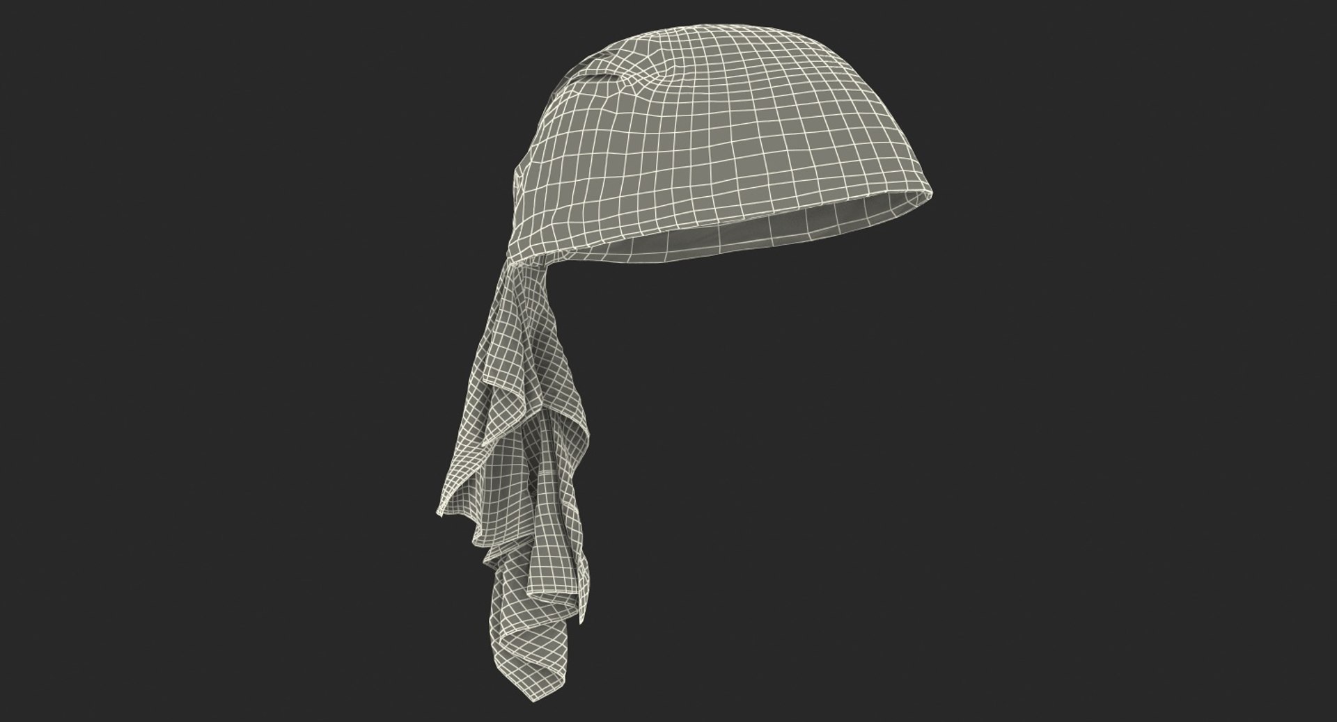 3D black pirate scarf model - TurboSquid 1430427