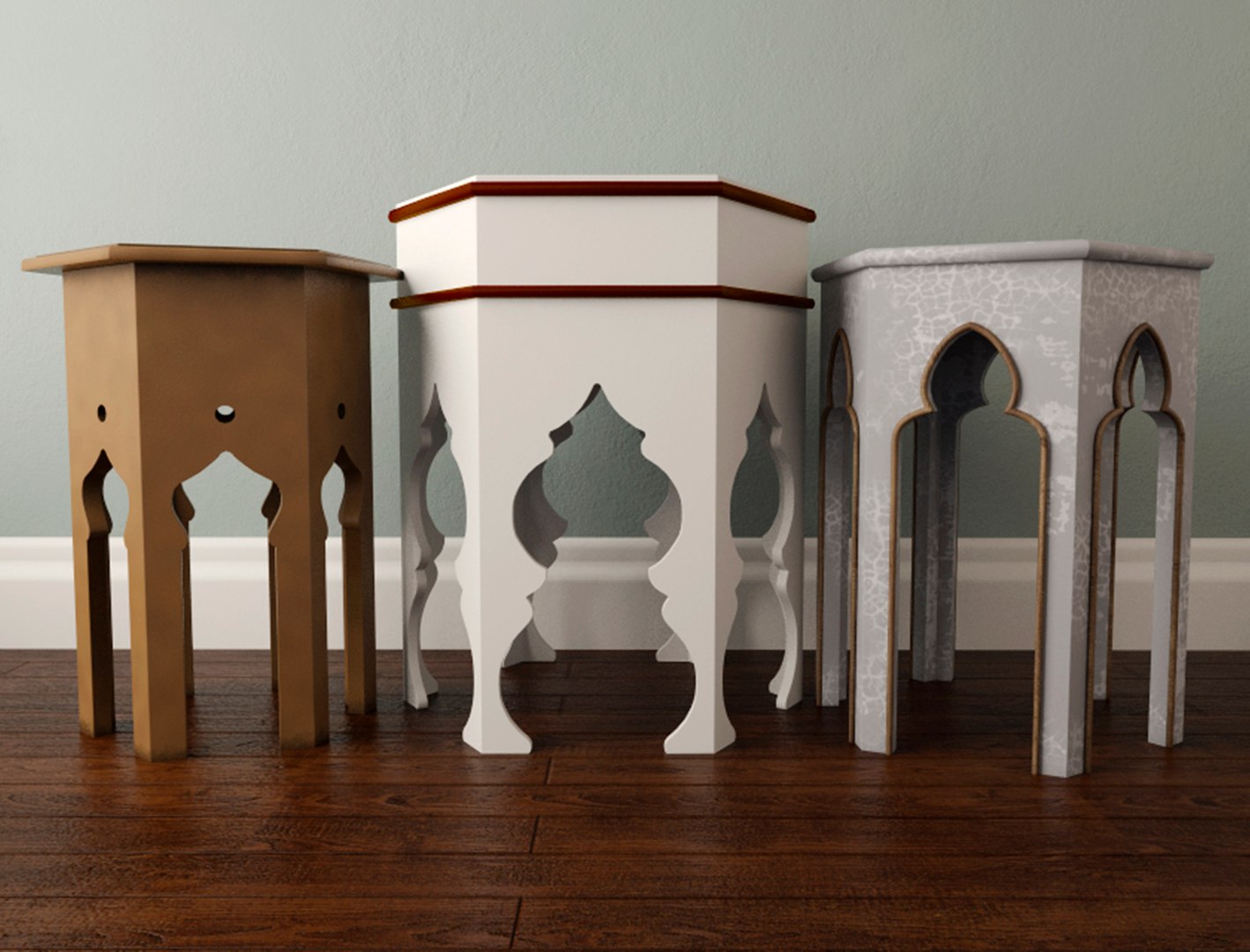 Moroccan Tables 3D Model - TurboSquid 1200795