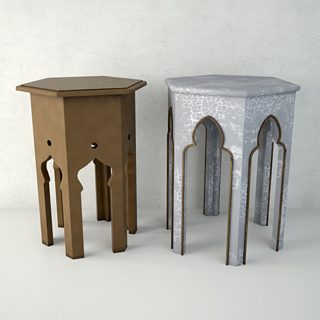 Moroccan Tables 3D Model - TurboSquid 1200795