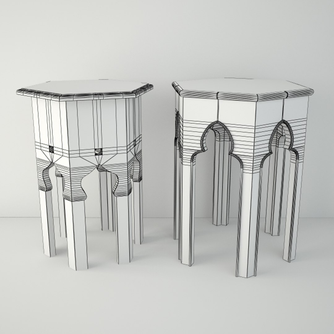 Moroccan Tables 3D Model - TurboSquid 1200795