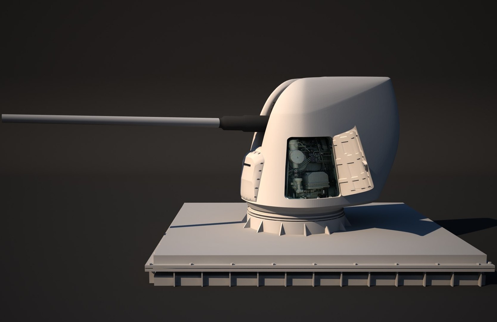3d Model 5 Inch Gun