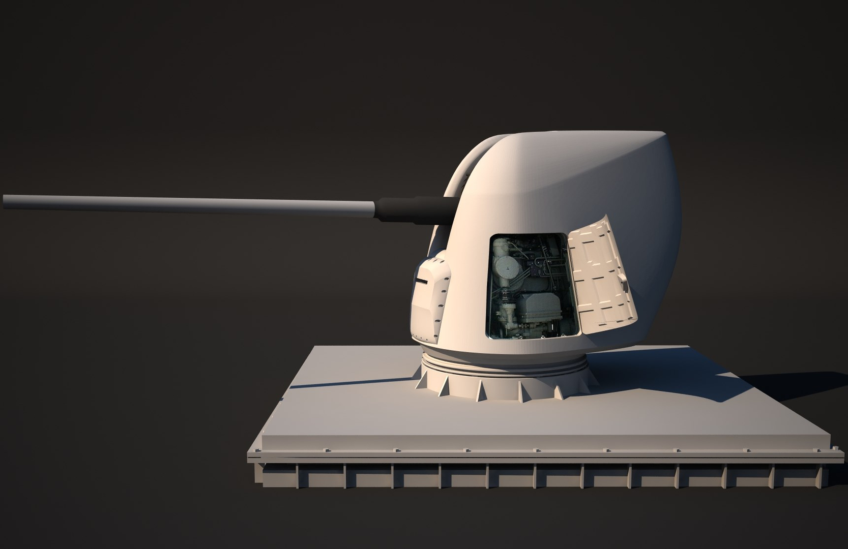3d model 5 inch gun