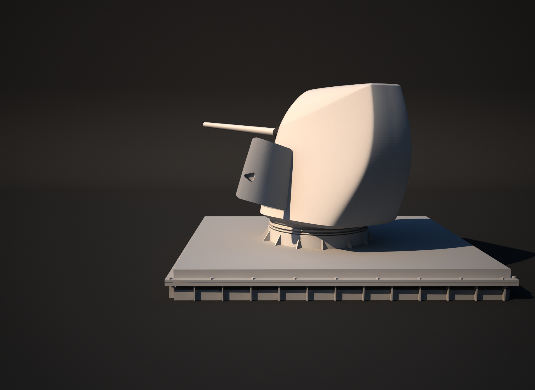 3d model 5 inch gun