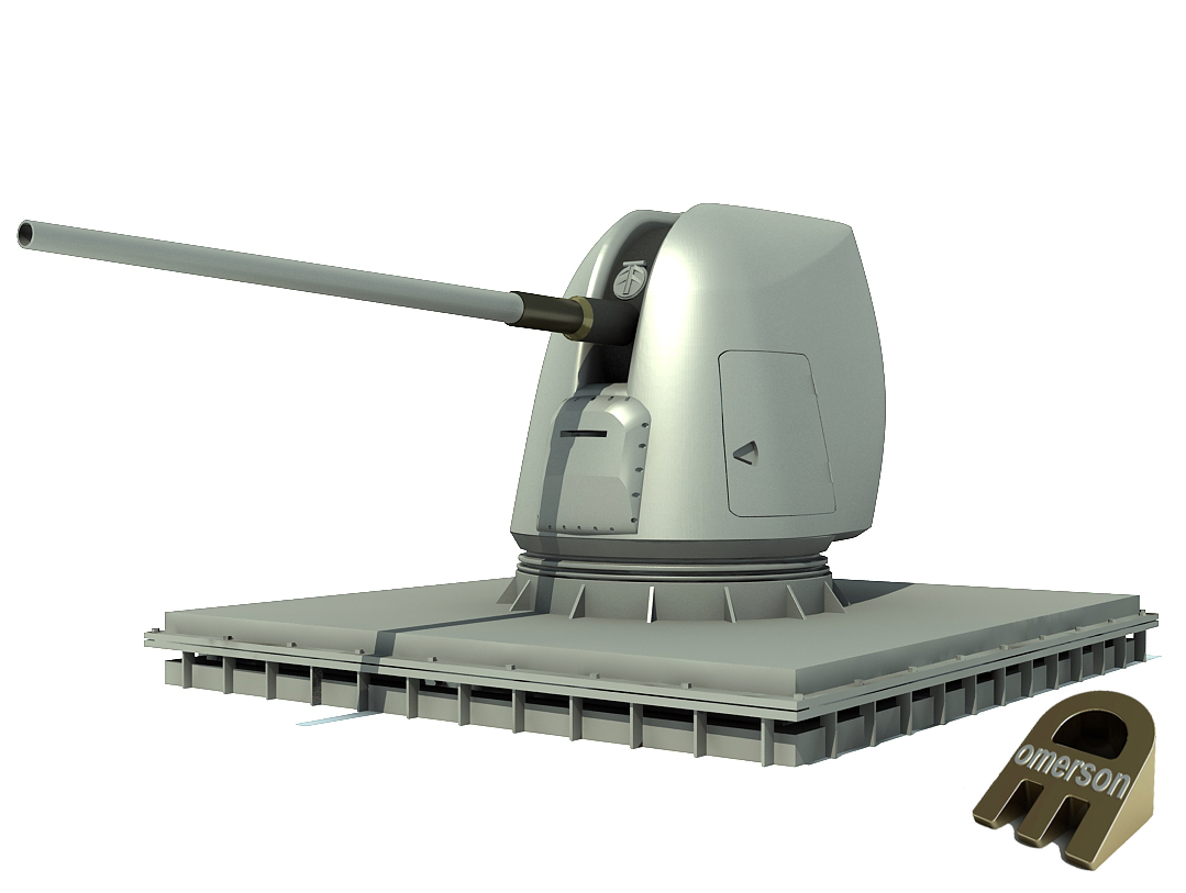 3d model 5 inch gun
