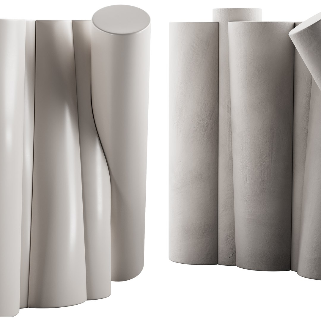 468 Interior Sculptures 17 Art Object Tilted Columns In 2 Options 3D ...