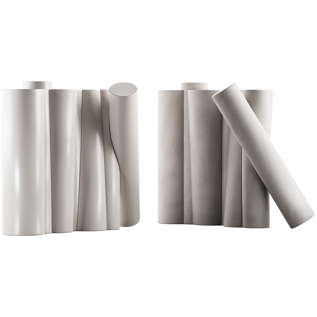 468 Interior Sculptures 17 Art Object Tilted Columns In 2 Options 3D ...
