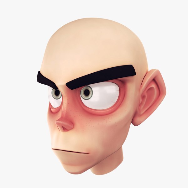 cartoon head toon 3d model