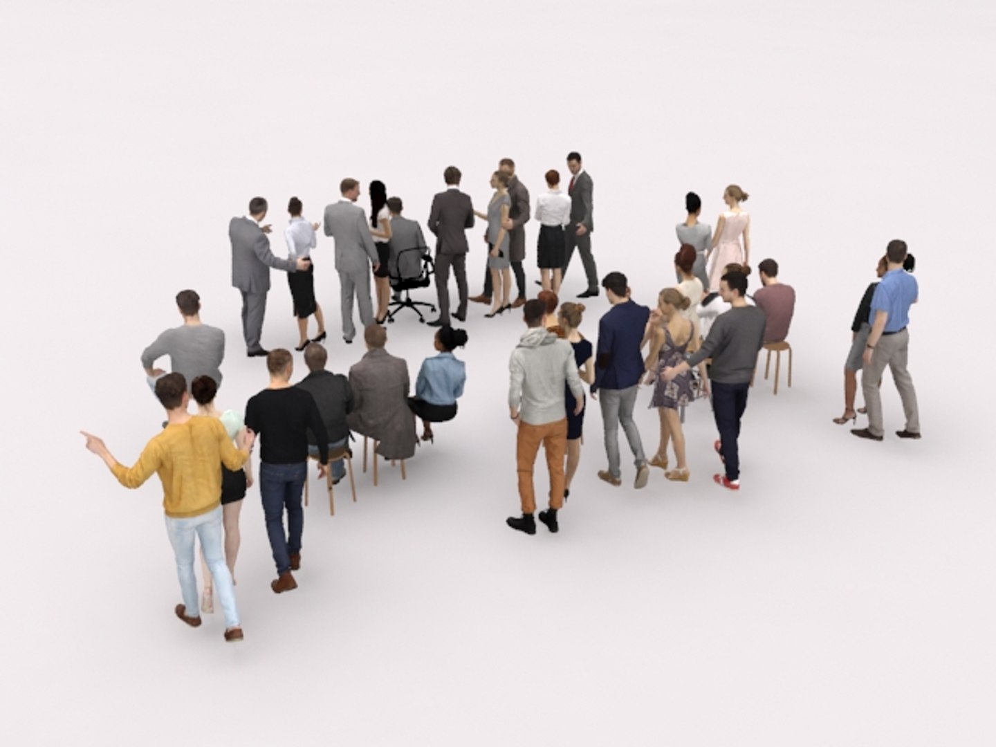 Scanned People Casual Model - TurboSquid 1559227