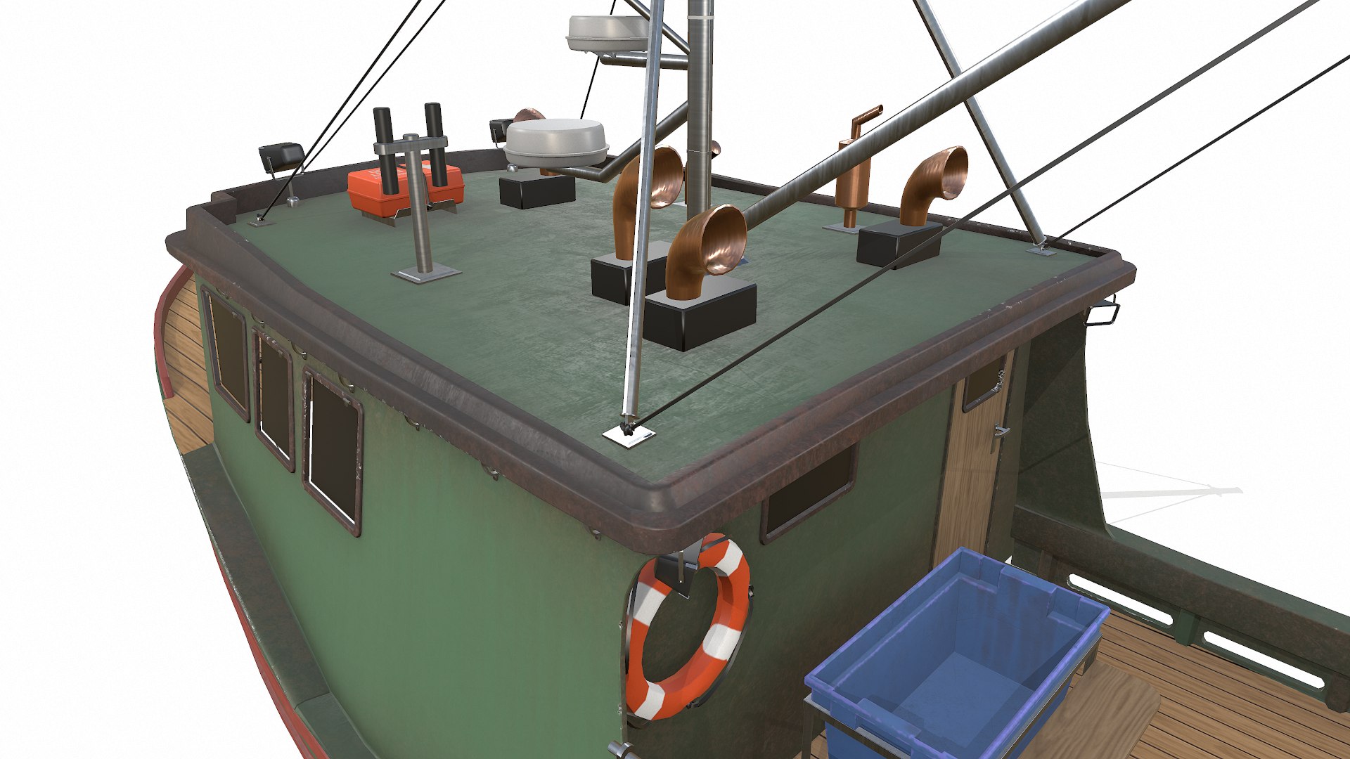 Fishing Boat 5 Low-poly PBR 3D - TurboSquid 2317100