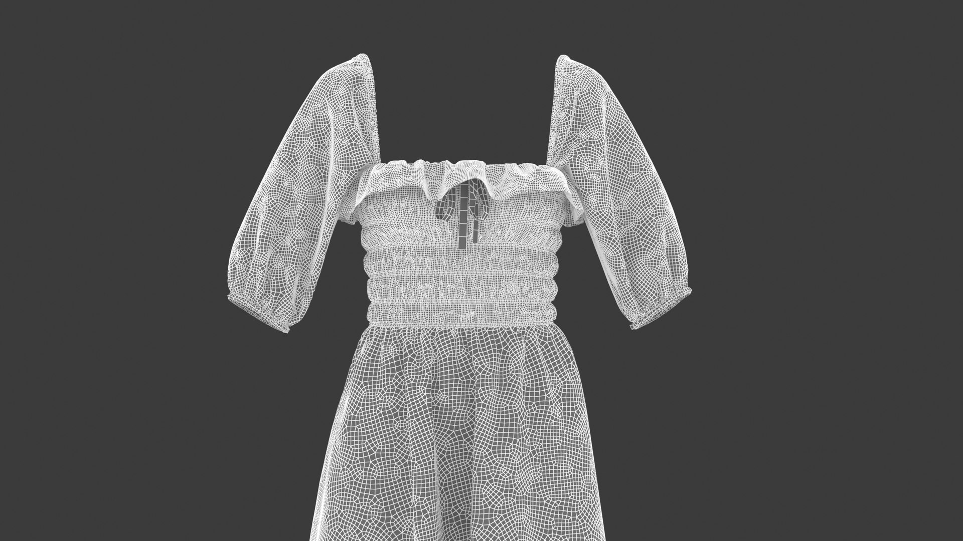 Woman Dress 03 Blue 3D model - TurboSquid 2132113