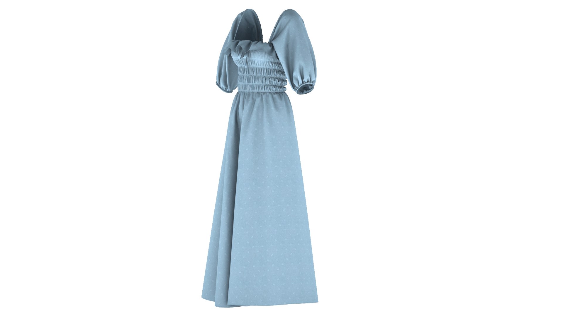 Woman Dress 03 Blue 3D model - TurboSquid 2132113