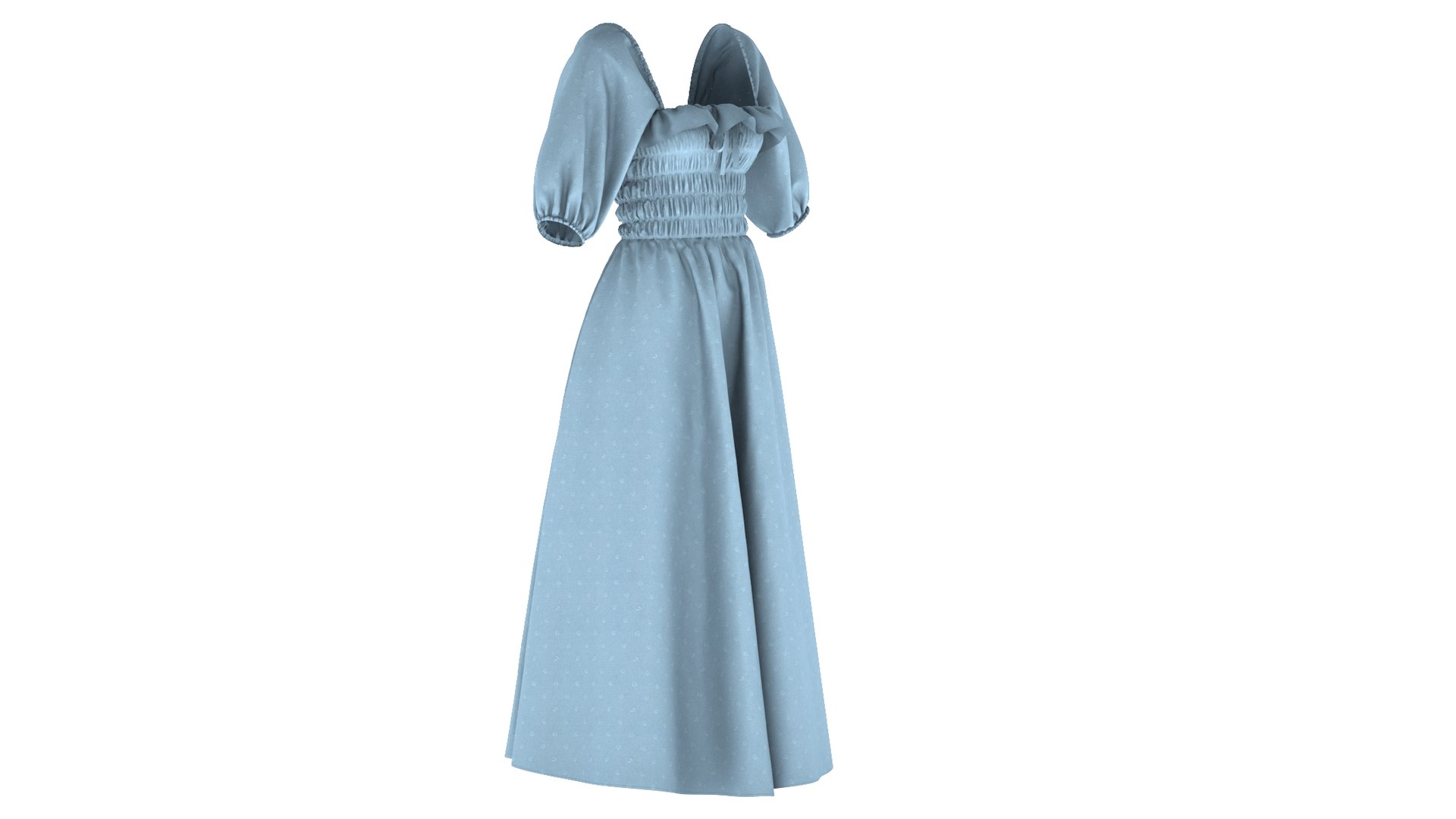 Woman Dress 03 Blue 3D model - TurboSquid 2132113
