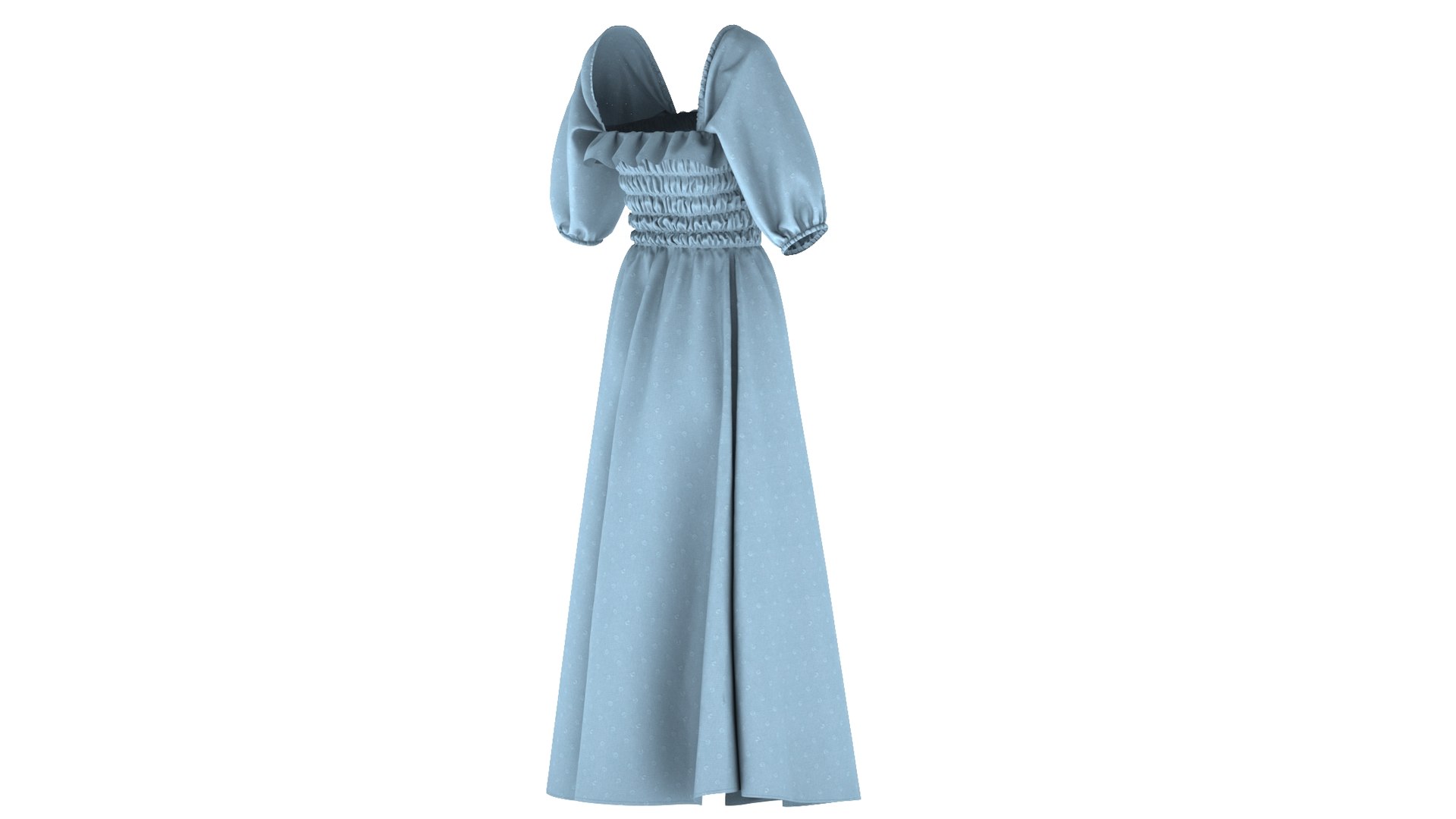 Woman Dress 03 Blue 3D model - TurboSquid 2132113